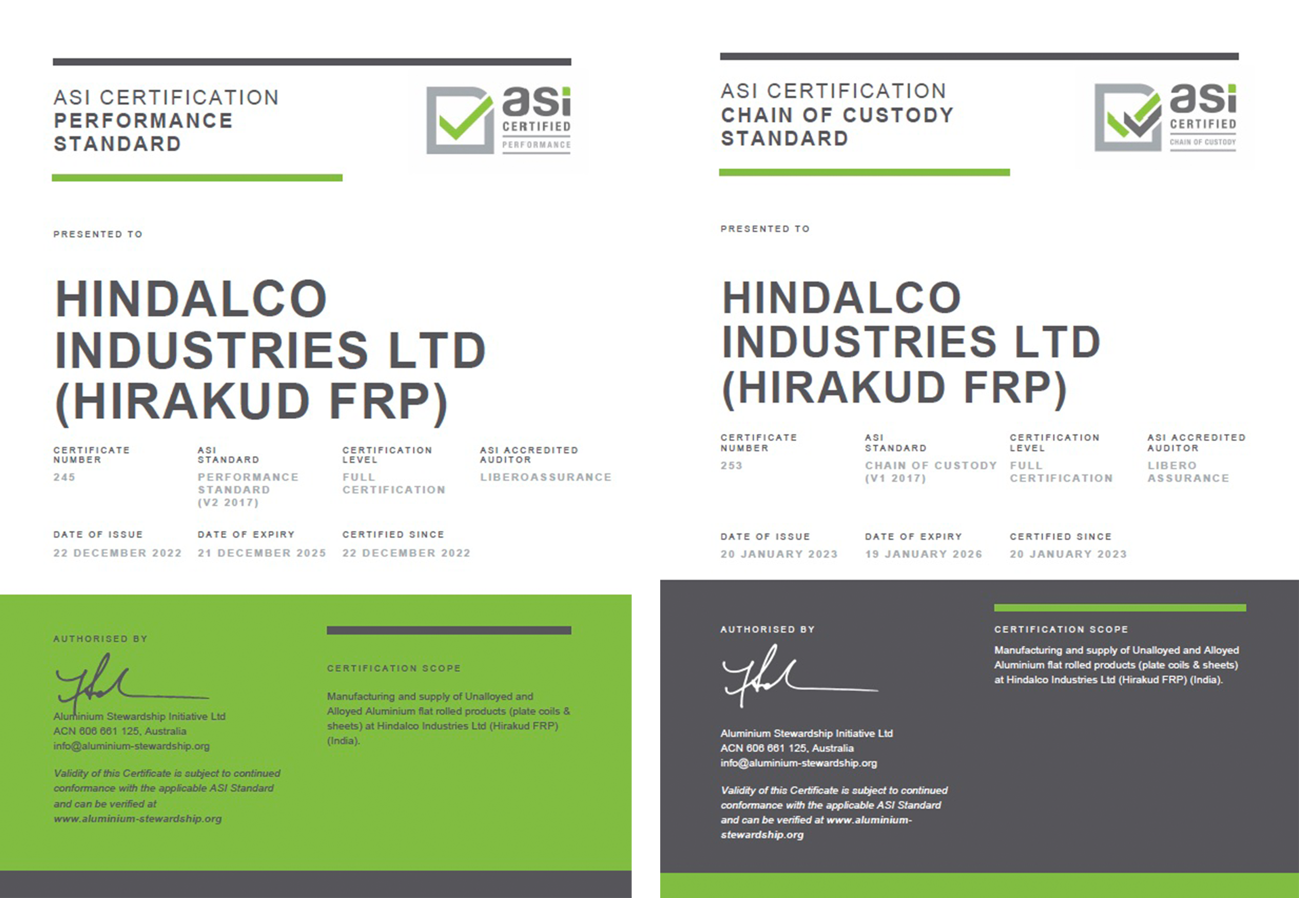ASI certifies Hindalco Industries’ Hirakud FRP Plant against ...