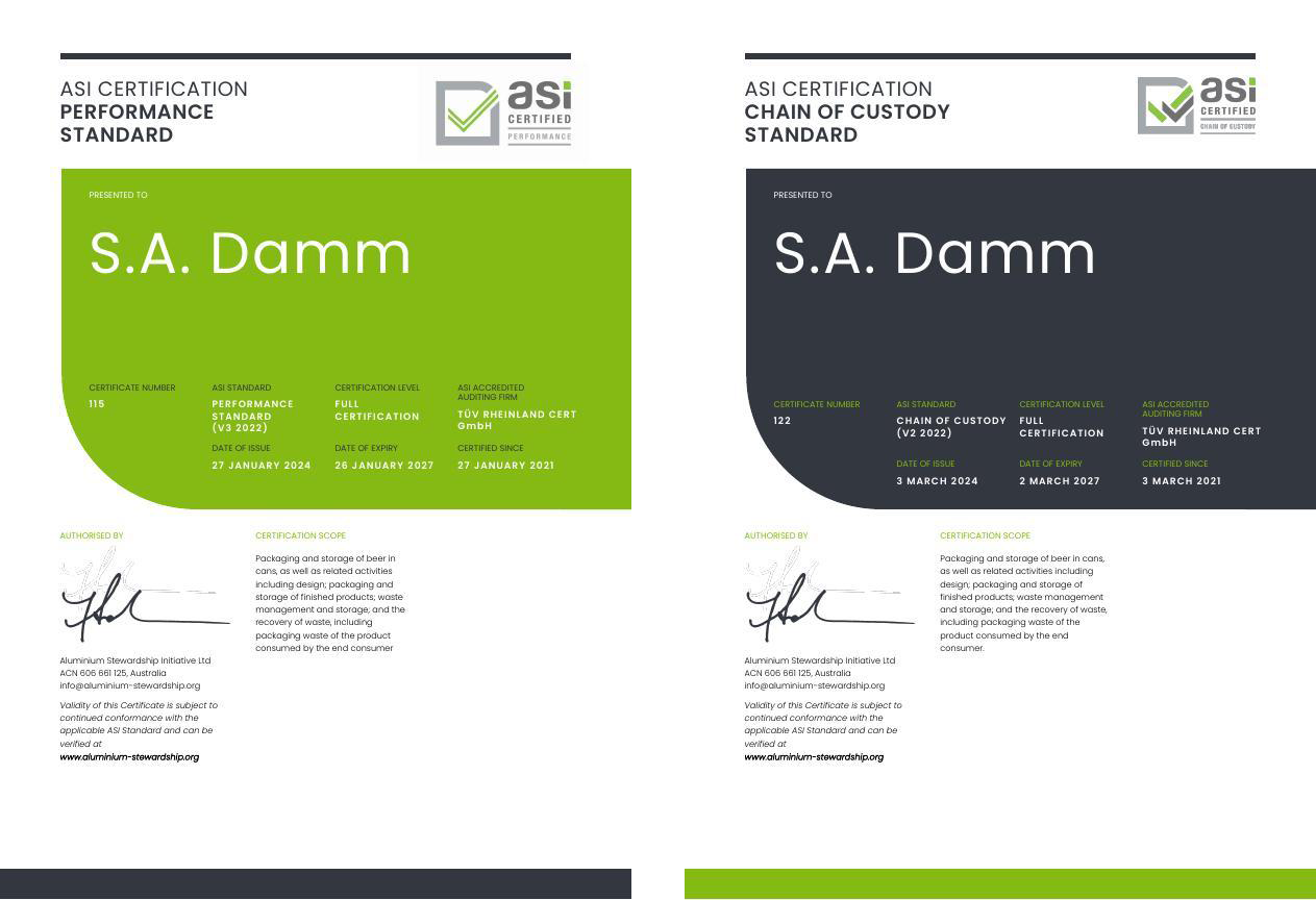 ASI recertifies S.A. Damm against ASI Performance Standard V3 and Chain ...